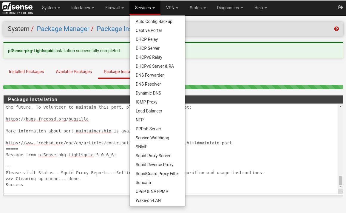 Squid, SquidGuard, Lightsquid and Clam-AV in pfSense Part I - LBT