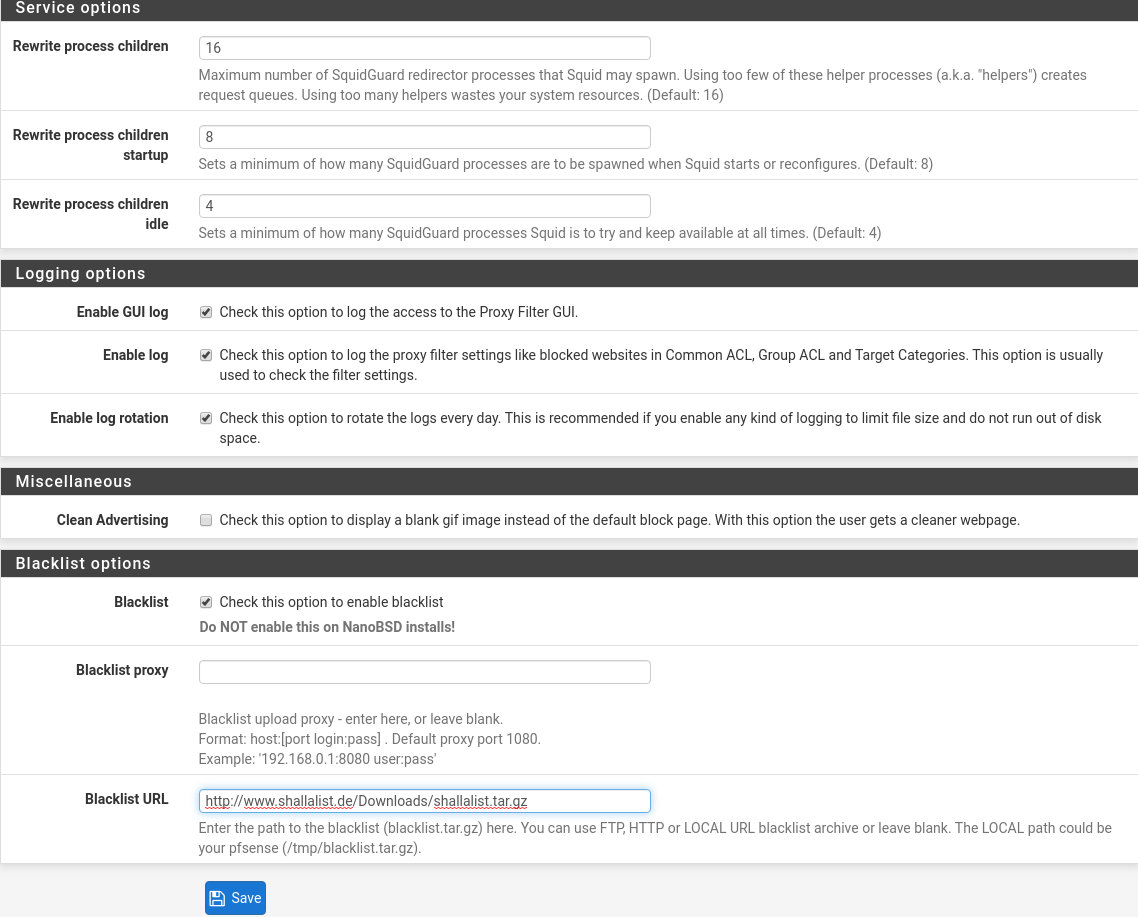 Squid, SquidGuard, Lightsquid y Clam-AV en pfSense Parte II - LBT