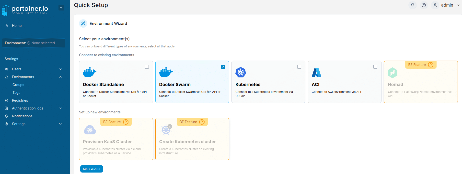 Docker Swarm Photon Portainer Lbt